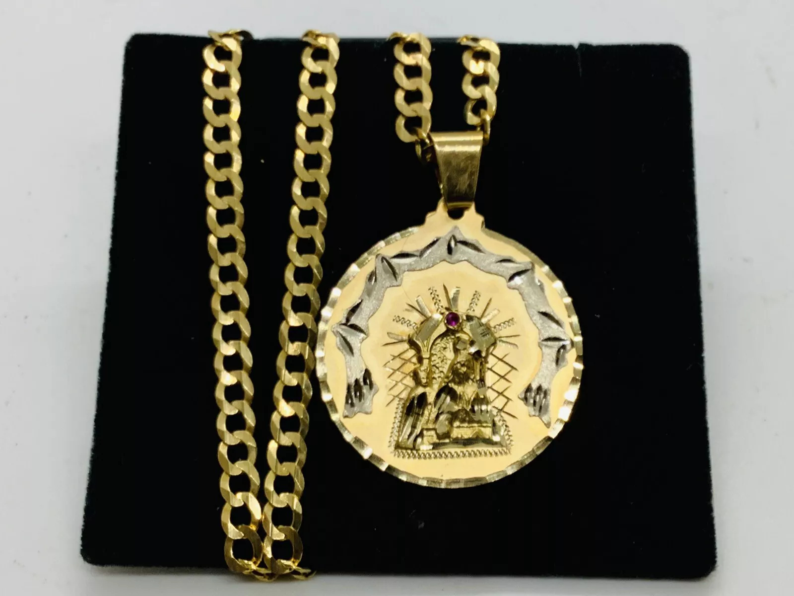 large round Santa Barbara pendant